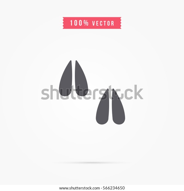 Goat Footprint Icon Stock Vector (Royalty Free) 566234650 | Shutterstock
