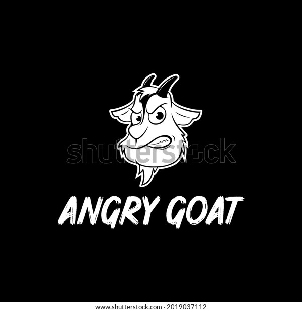 Goat Head Angry Face Cartoon Mascot: เวกเตอร์สต็อก (ปลอดค่าลิขสิทธิ์ ...