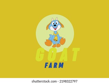 Goat Logo Yellow Background Vector Illustration Stock Vector (Royalty ...