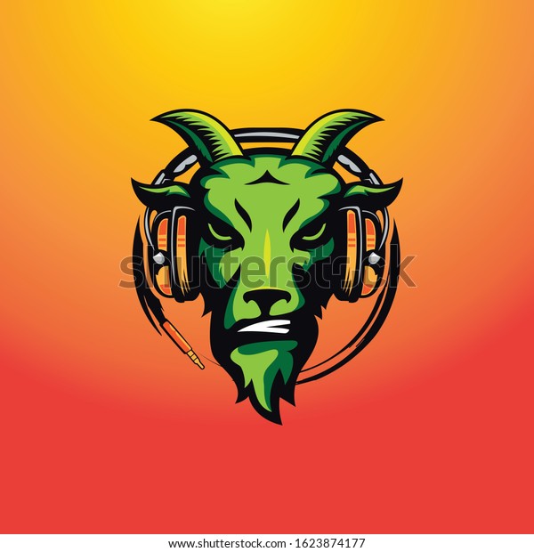 Goat Music Mascot Logo Vector Stock Vector (Royalty Free) 1623874177 ...