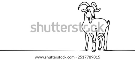 Goat Line Drawing | Free download on ClipArtMag