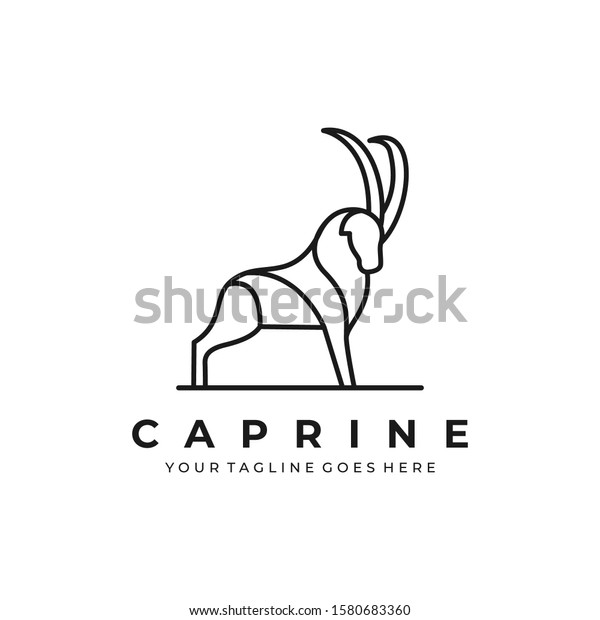 Goat Standing Illustration Vector Template Suitable Stock Vector ...