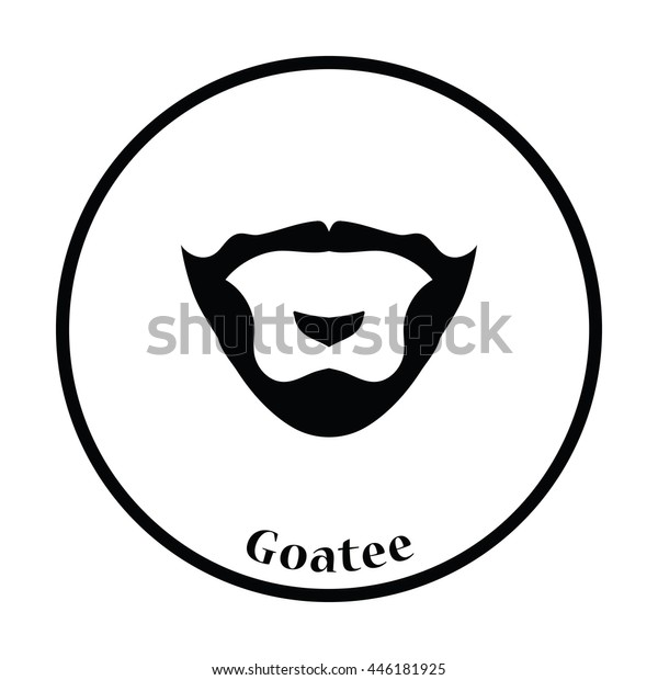 Goatee Icon Thin Circle Design Vector Stock Vector (Royalty Free ...