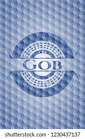 Gob Blue Badge Geometric Background Stock Vector (Royalty Free ...