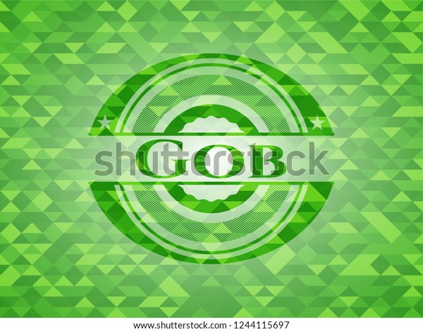 Gob Realistic Green Mosaic Emblem Stock Vector (Royalty Free ...