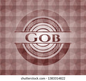 Gob Red Seamless Emblem Geometric Background Stock Vector (Royalty Free ...