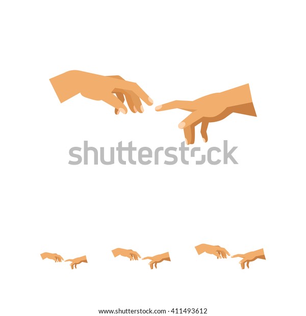 God Adams Hands Icon Stock Vector (Royalty Free) 411493612 | Shutterstock