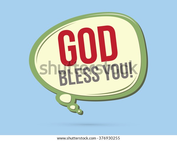 God Bless You Text Balloons Graphic Stock Vector (Royalty Free ...