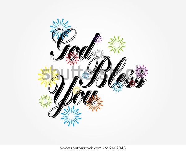 God Bless You Vector Illustration Stock Vector (Royalty Free) 612407045