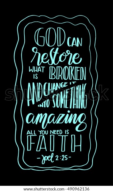 God Can Restore What Broken Change Stock Vector (Royalty Free) 490962136