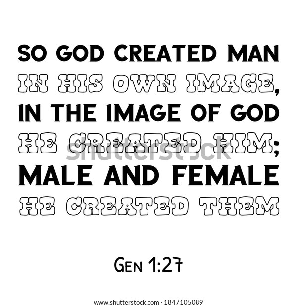 God Created Man His Own Image Stock Vector (Royalty Free) 1847105089 ...