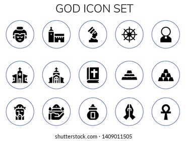 God Icon Set 15 Filled God Stock Vector (Royalty Free) 1409011505 ...