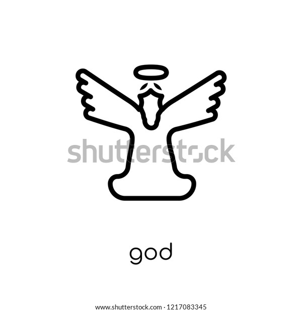 God Icon Trendy Modern Flat Linear Stock Vector (Royalty Free ...