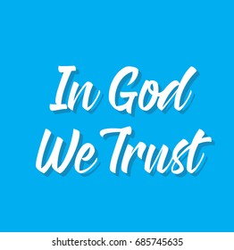 God We Trust Text Design Vector Stock Vector (Royalty Free) 685745635 ...