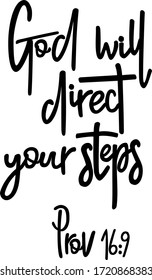 God Will Direct Your Steps Bible Stock Vector (Royalty Free) 1720868383 ...