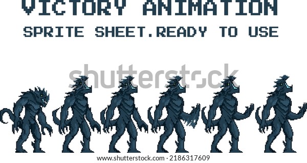 Godzilla Pixel Art Character Animation Attack: เวกเตอร์สต็อก (ปลอดค่า ...