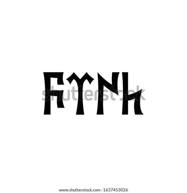 Gokturk Alphabet Turkish Script Vector Design Stock Vector (Royalty ...