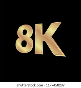 Gold 8k Ultra Hd Sign Stock Vector (Royalty Free) 1177458289 | Shutterstock