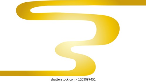 Gold Abstract Curve Design Stock Vector (Royalty Free) 1203099445