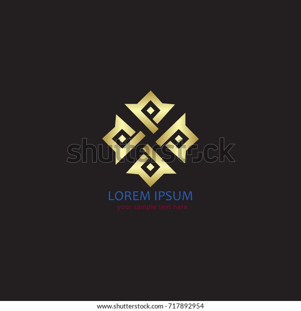 Gold Abstract Logo Stock Vector (Royalty Free) 717892954 | Shutterstock