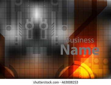 Gold Abstract Technology Background Business Card Stock Vector (Royalty ...