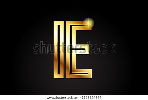 Gold Alphabet Letter E Logo Combination Stock Vector (Royalty Free ...