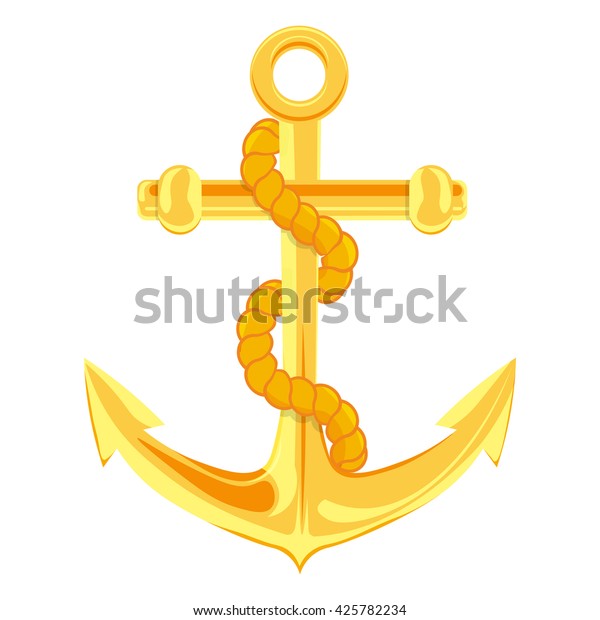 「Gold Anchor Vector Illustration Isolated On」のベクター画像素材（ロイヤリティフリー ...