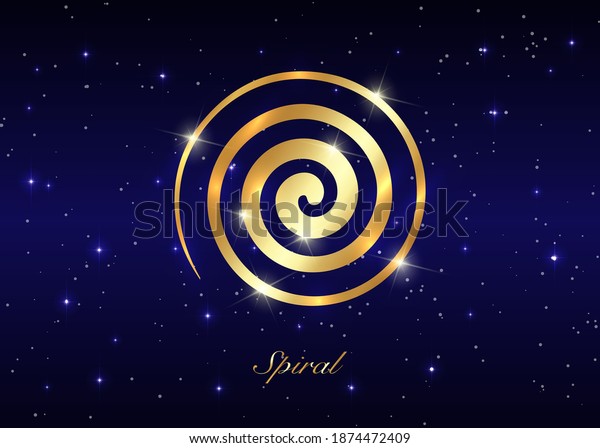Gold Ancient Spiral Goddess Creative Powers Stock Vector (Royalty Free ...