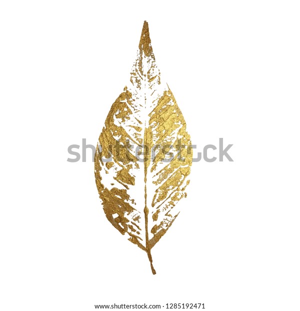 Gold Autumn Leaf Vector Design Element Stock Vector (Royalty Free ...