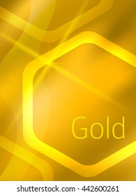 Gold Background Advertising Brochure Design Elements Stock Vector ...