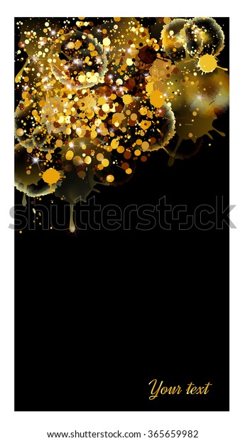 Gold Background Flyer Poster Greeting Card Stock Vector (Royalty Free ...