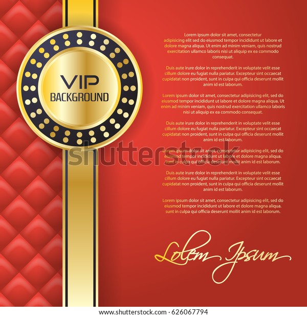 Gold Background Flyer Style Design Templatevector Stock Vector (Royalty ...