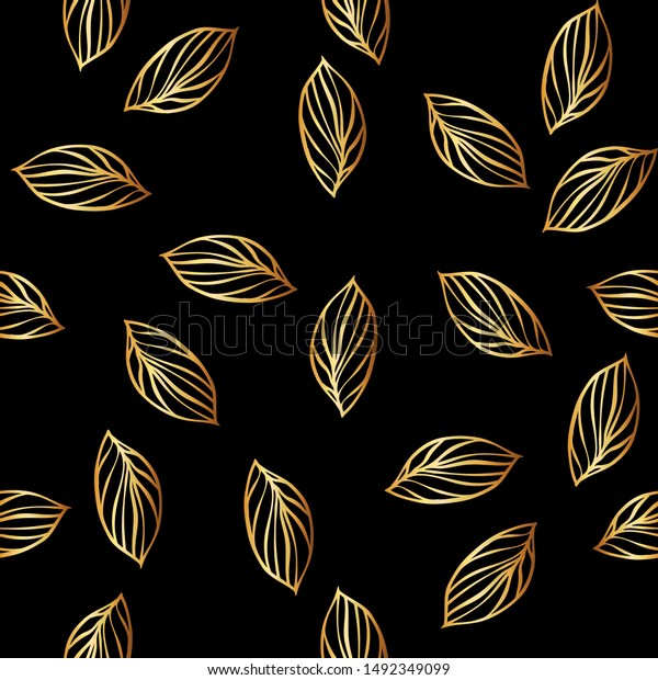 Gold Background Printing On Textiles Floral Stock Vector (Royalty Free ...