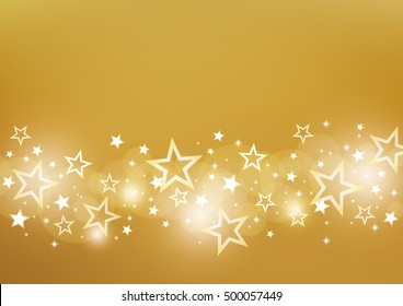 Gold Background Stars Stock Vector (Royalty Free) 500057449