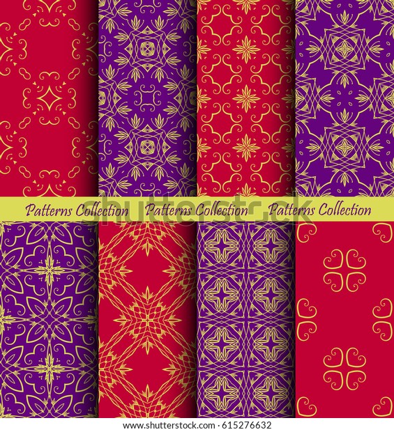 Gold Background Texture Seamless Patterns Golden Stock Vector (Royalty ...