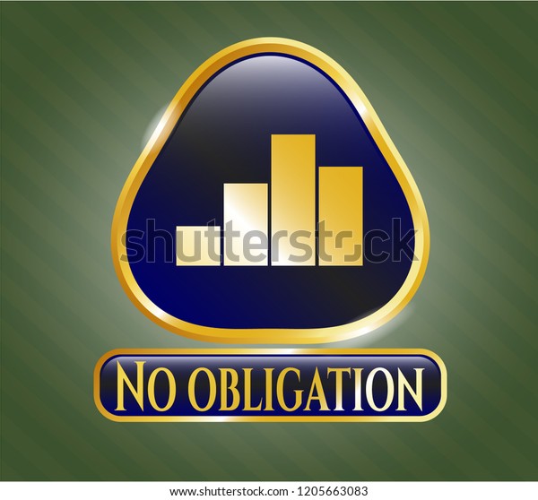 Gold Badge Chart Icon No Obligation Stock Vector (Royalty Free ...