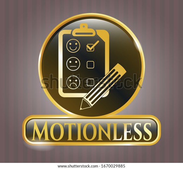 Gold Badge Emblem Customer Feedback Icon Stock Vector (Royalty Free ...