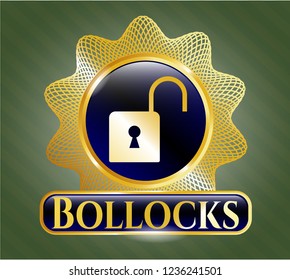 Gold Badge Emblem Open Lock Icon Stock Vector (Royalty Free) 1236241501 ...