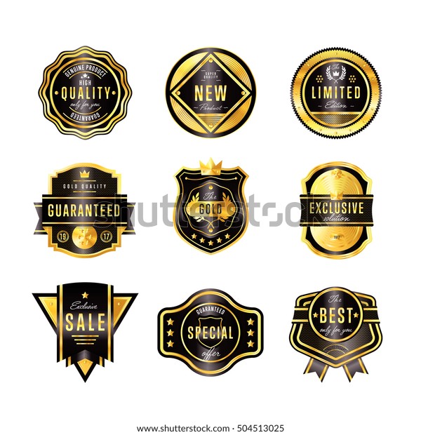 Gold Badge Isolated Vector Special Offer Stock Vector (Royalty Free ...