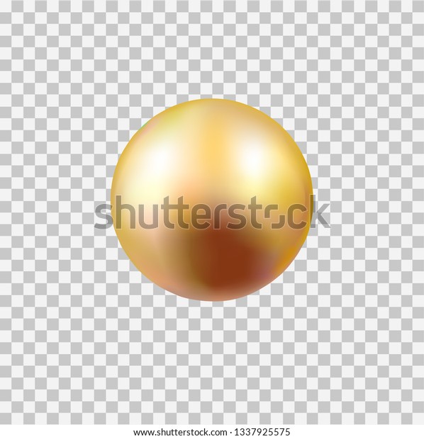 Gold Ball Isolated On Transparent Background Stock Vector (Royalty Free ...