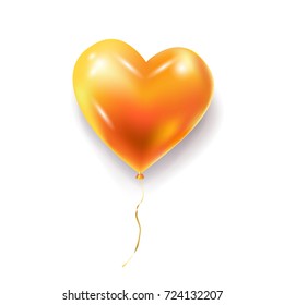 Gold Balloon Shadow Isolated On White Stock Vector (Royalty Free) 724132207