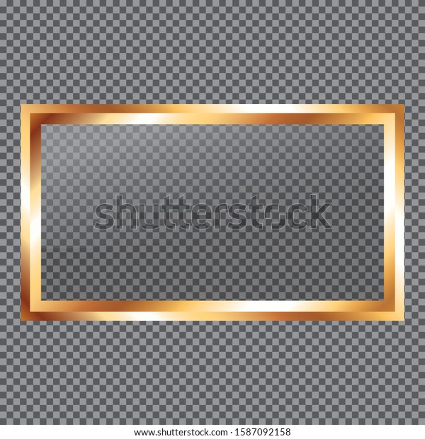 Gold Banner Frame On White Background Stock Vector (Royalty Free ...