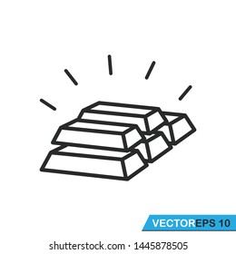Stack Gold Bar Gold Icons Set Stock Vector (Royalty Free) 1153895698