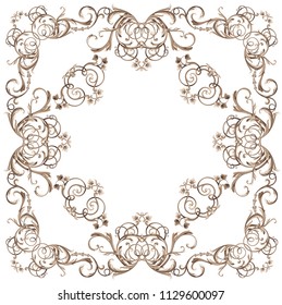 Gold Baroque Frame Stock Vector (Royalty Free) 1129600097 | Shutterstock