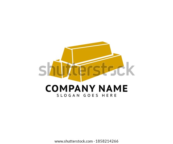 Gold Bars Logo Design Concept Vector Stock Vector (Royalty Free ...