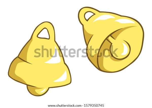 Gold Bell Cartoon Isolated Vector Colorful Stock Vector (Royalty Free ...