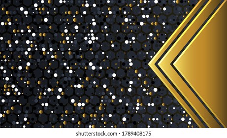 Gold Black Abstract Background Stock Vector (Royalty Free) 1789408175 ...