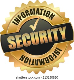 Gold Black Information Security Sign Stock Vector (Royalty Free ...