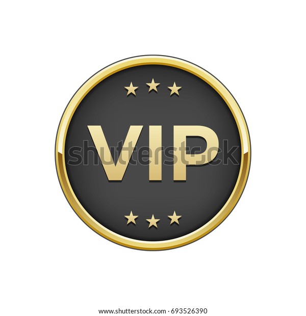 Gold Black Vip Badge Stock Vector (Royalty Free) 693526390 | Shutterstock