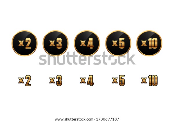 Gold Bonus Numbers On Round Boards Stock Vector (Royalty Free ...